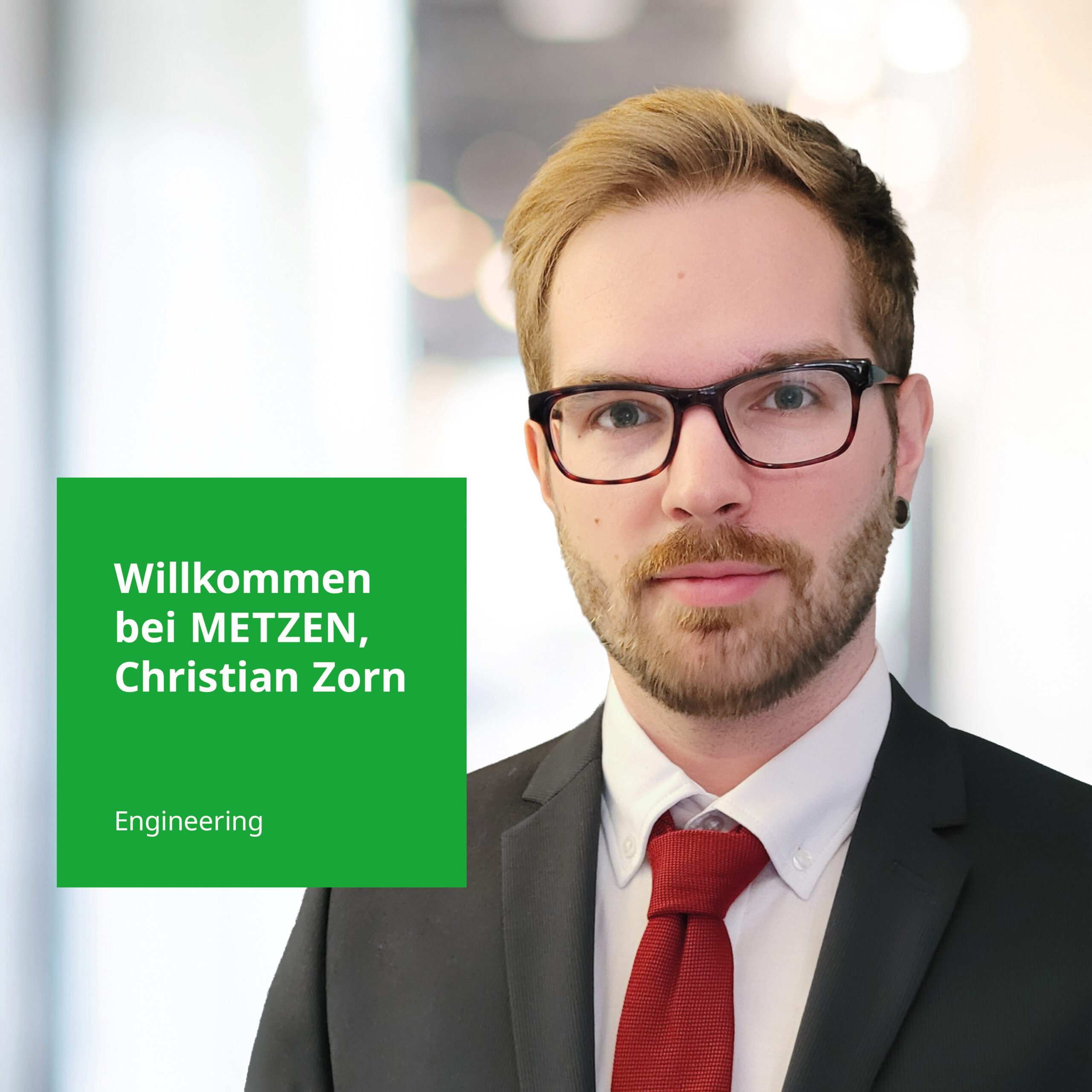 Christian Zorn verstärkt METZEN im Engineering